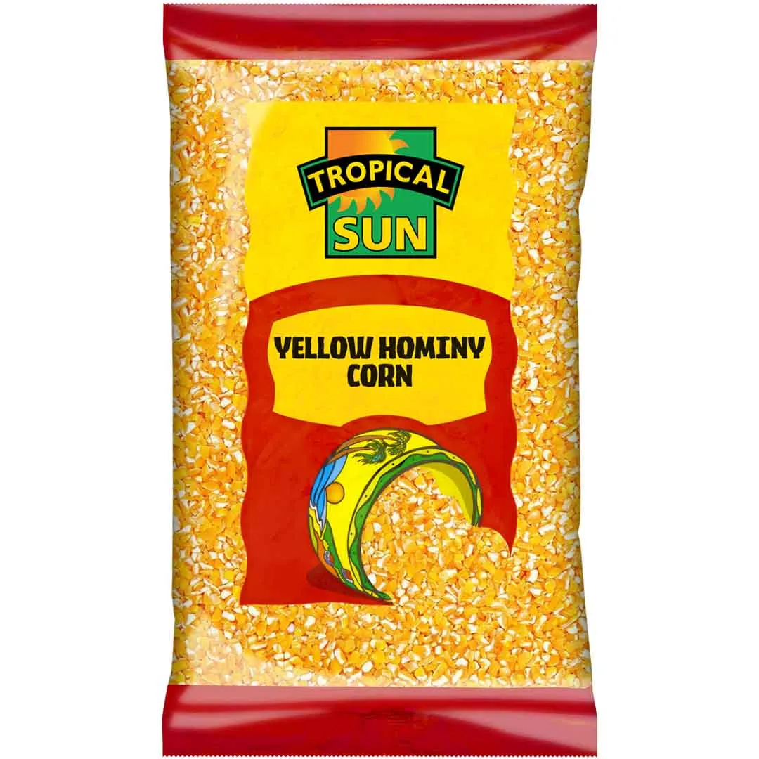 Tropical Sun Yellow Hominy Corn 2Kg – Red & Greens Africana Food Store